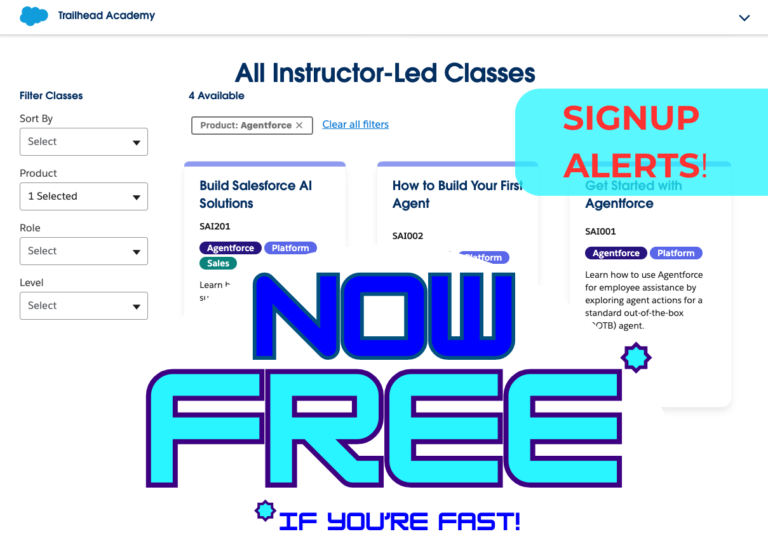 Get Your FREE Instructor-led AI Classes from Salesforce - AI Force Training